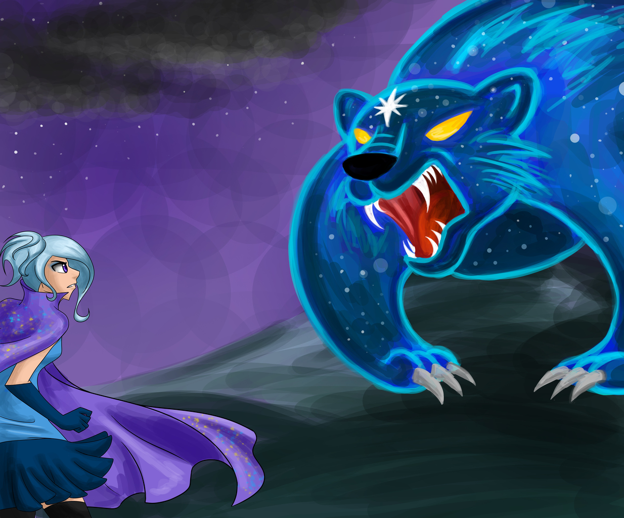 #504473 - safe, artist:tao-mell, trixie, bear, human, ursa, ursa minor ...