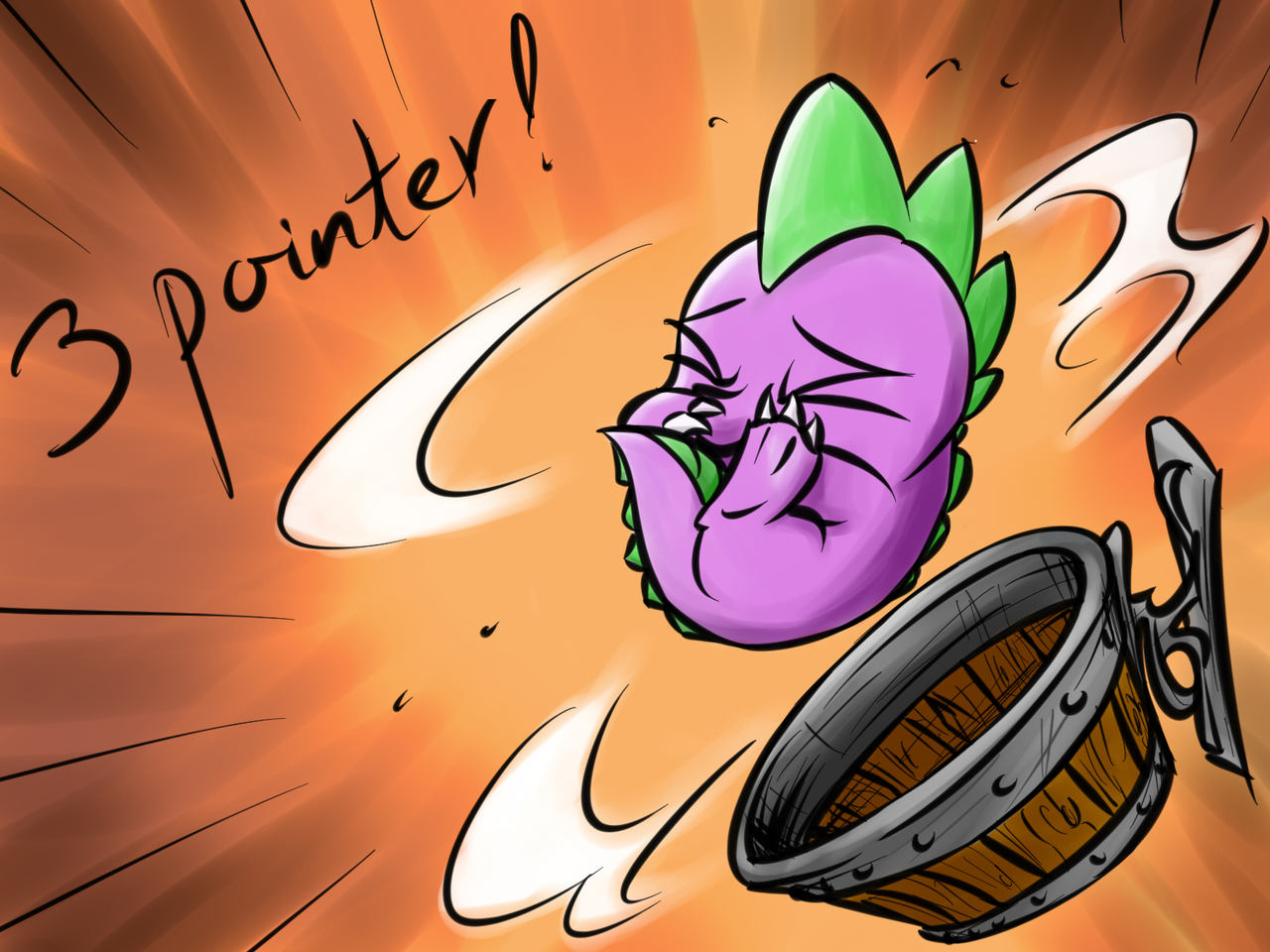 #505689 - safe, artist:favmir, spike, dragon, g4, basketball, male, pun ...