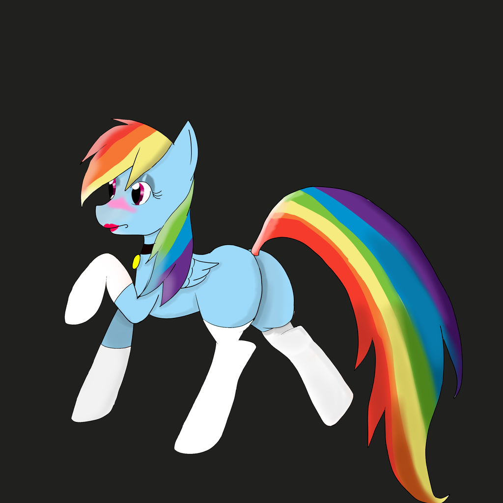 #490281 - safe, artist:blazinbutcher, rainbow dash, g4, blushing, butt ...