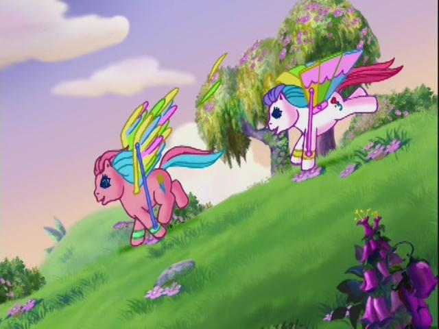 #238806 - safe, screencap, heart bright, star flight, pony, g3, two for ...