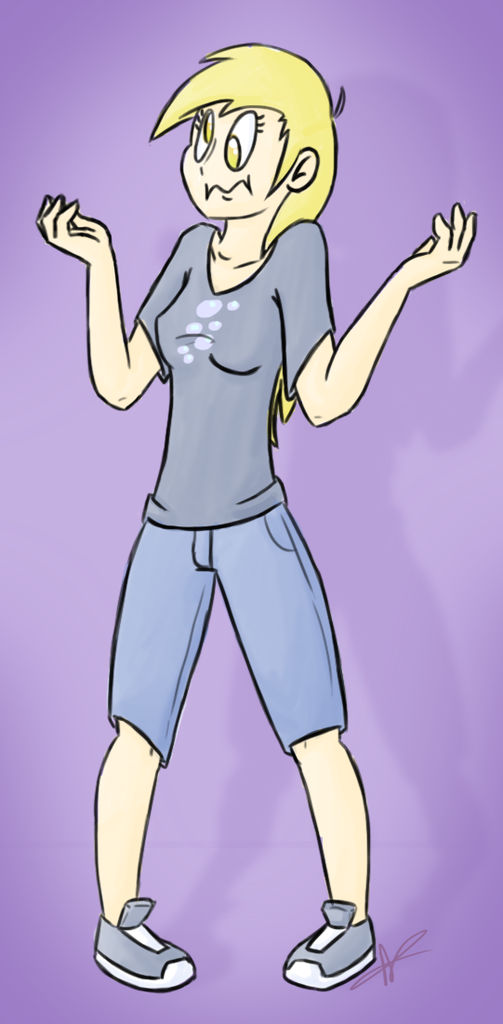 #239790 - safe, artist:hamflo, derpy hooves, human, g4, clothes, female ...