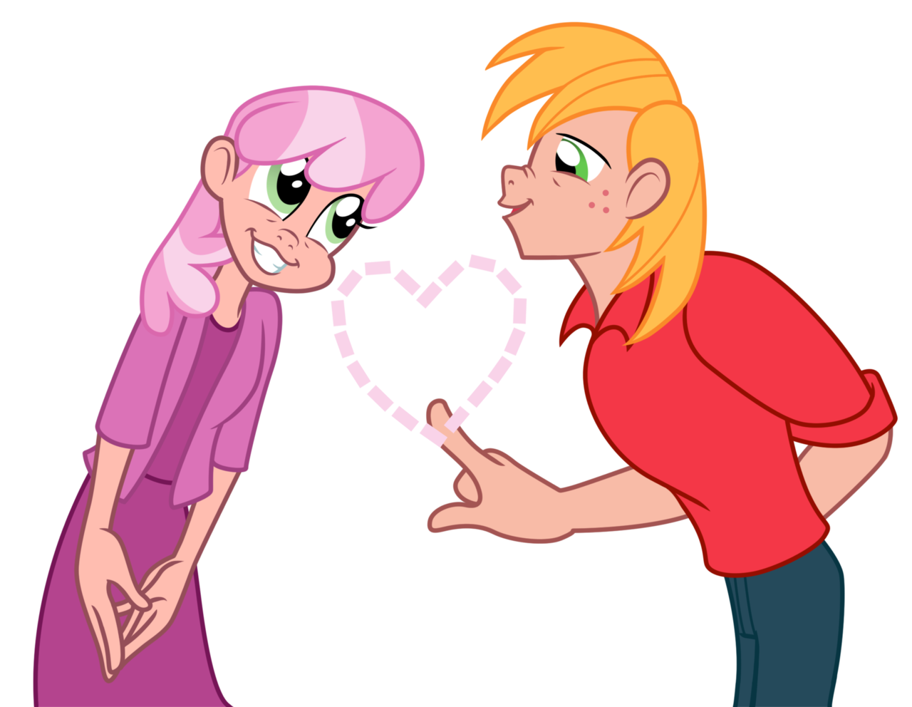 #242929 - safe, artist:trinityinyang, big macintosh, cheerilee, human ...