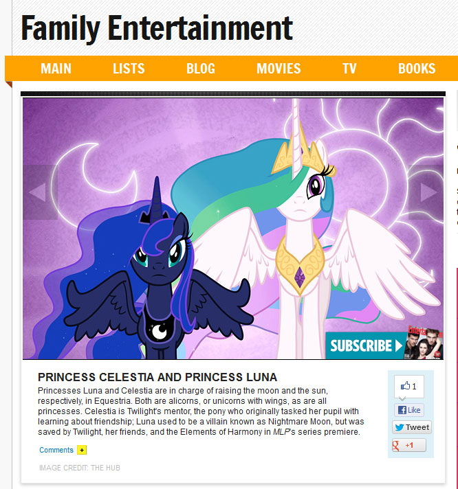 #243369 - safe, princess celestia, princess luna, g4, entertainment weekly - Derpibooru