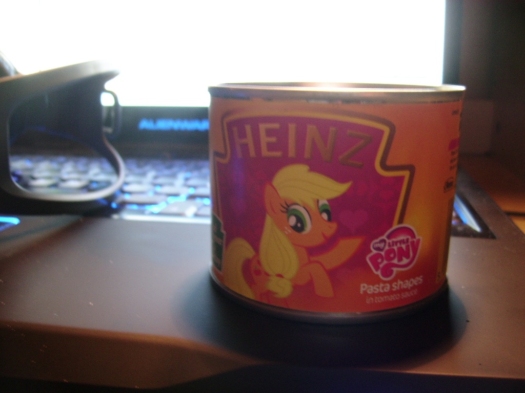 #243777 - safe, applejack, derp, heinz, pasta, tomato sauce - Derpibooru