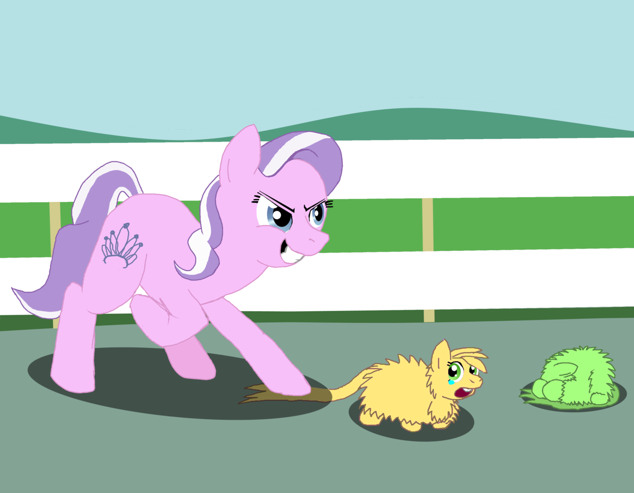 #231177 - safe, artist:fluffsplosion, diamond tiara, fluffy pony, g4 ...