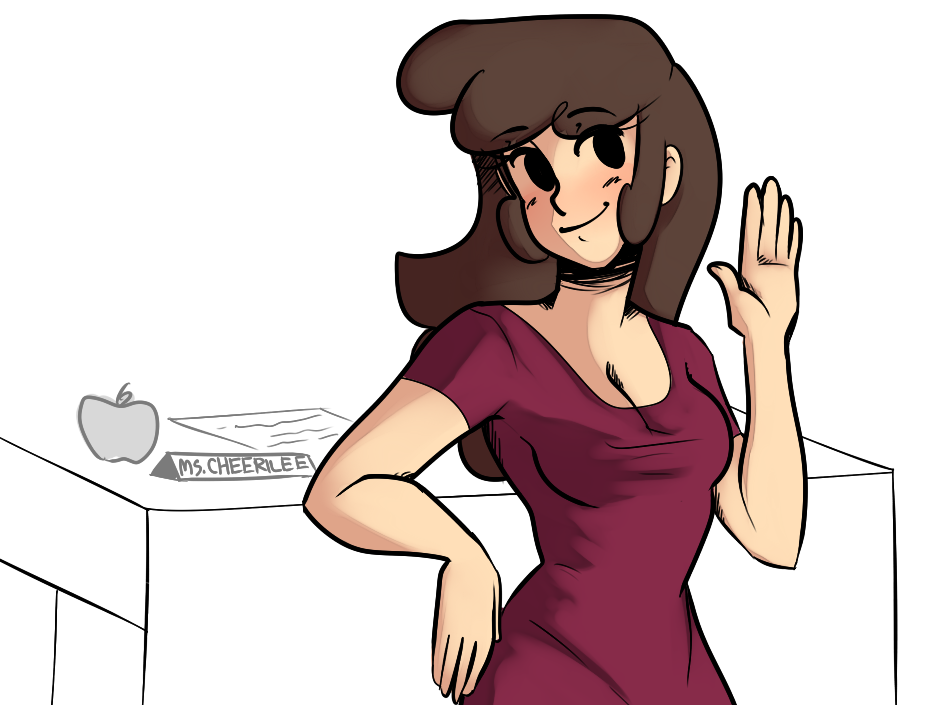 #252223 - safe, artist:php9, cheerilee, human, g4, cleavage, female ...