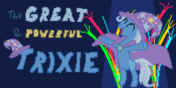 #252329 - safe, artist:thylacore, trixie, g4, pixel art - Derpibooru