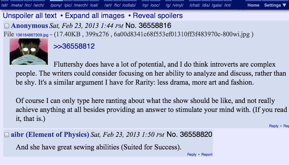 #253038 - safe, fluttershy, g4, ponychan, ponychan screencap, source ...