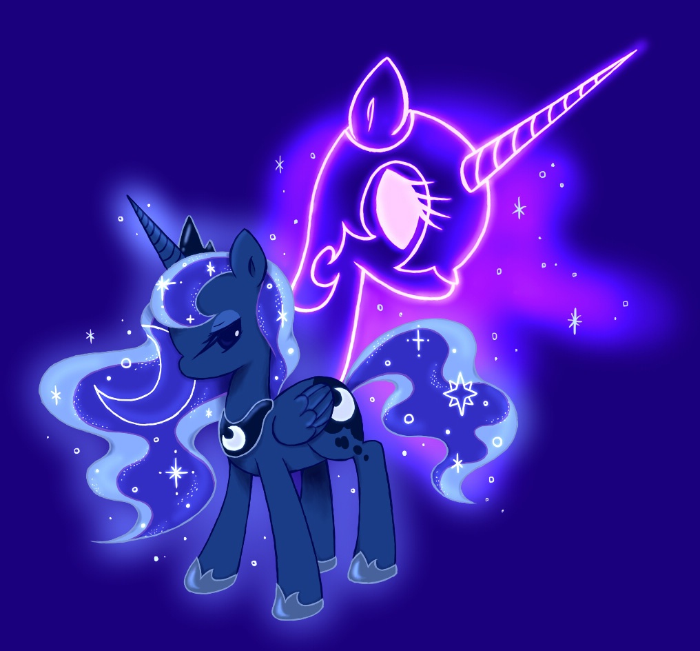 #233984 - safe, artist:usako, nightmare moon, princess luna, g4, pixiv ...