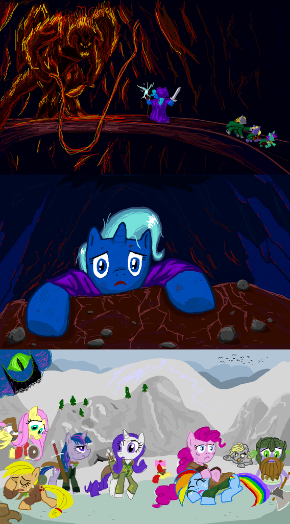 #236701 - safe, artist:auraion, applejack, derpy hooves, fluttershy ...