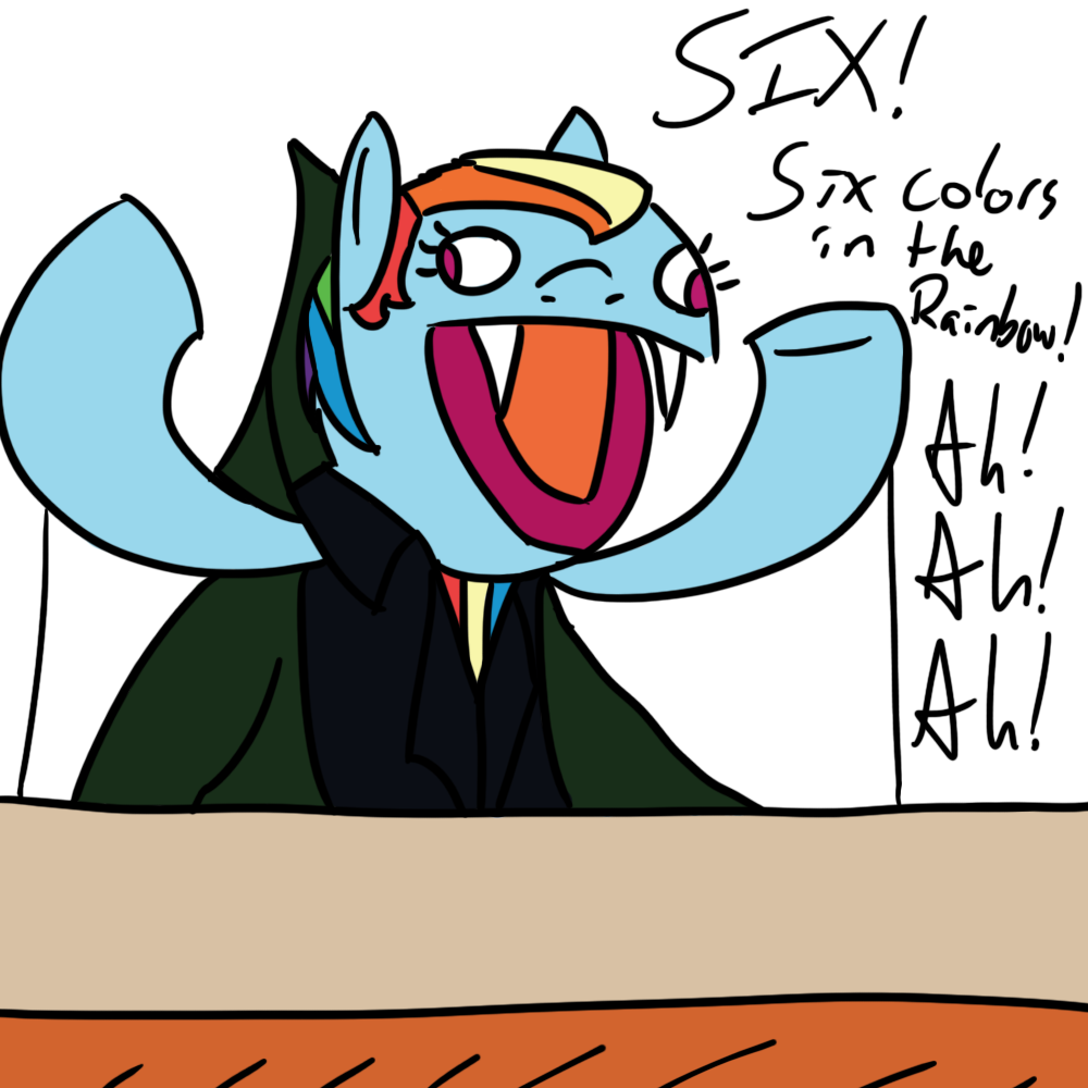 #259030 - safe, artist:dzone16, rainbow dash, g4, count von count, derp ...