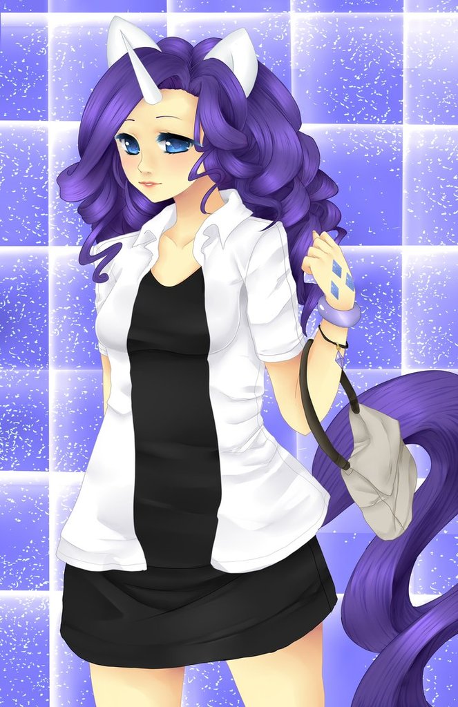 #259431 - safe, artist:amethystheart14, rarity, human, g4, eared ...