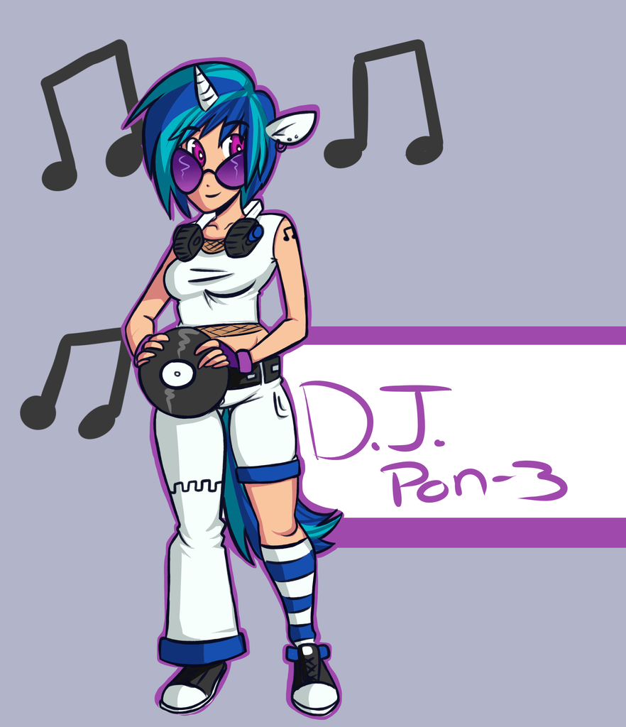 #268176 - safe, artist:slipe, dj pon-3, vinyl scratch, human, eared ...