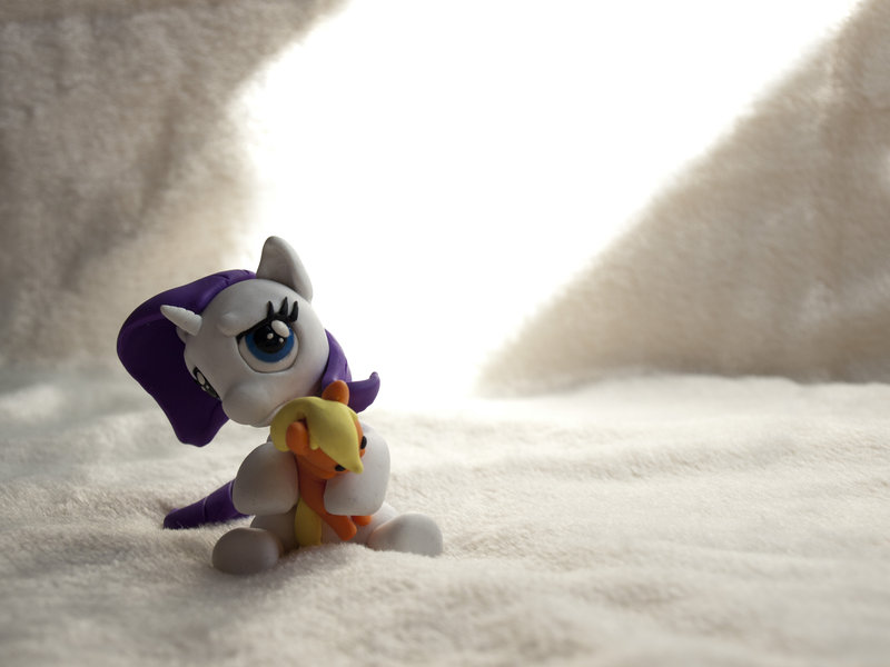 #271040 - safe, artist:dustysculptures, applejack, rarity, cute, doll ...