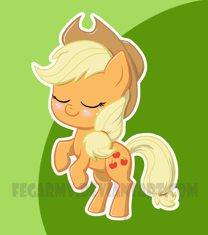 #272631 - safe, artist:erysz, applejack, chibi - Derpibooru