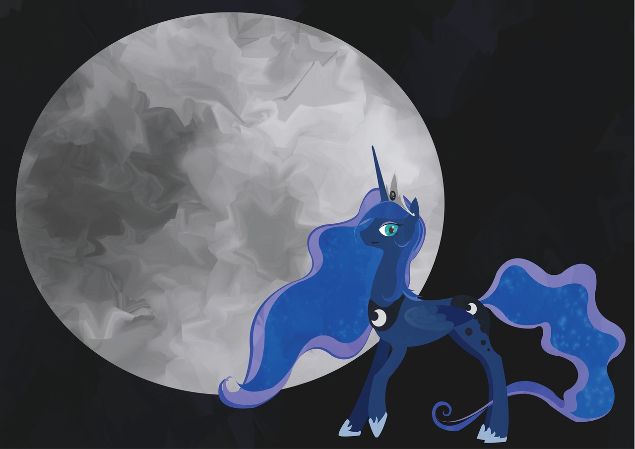 #273151 - safe, artist:orca, princess luna, pony, female, moon, pixiv ...