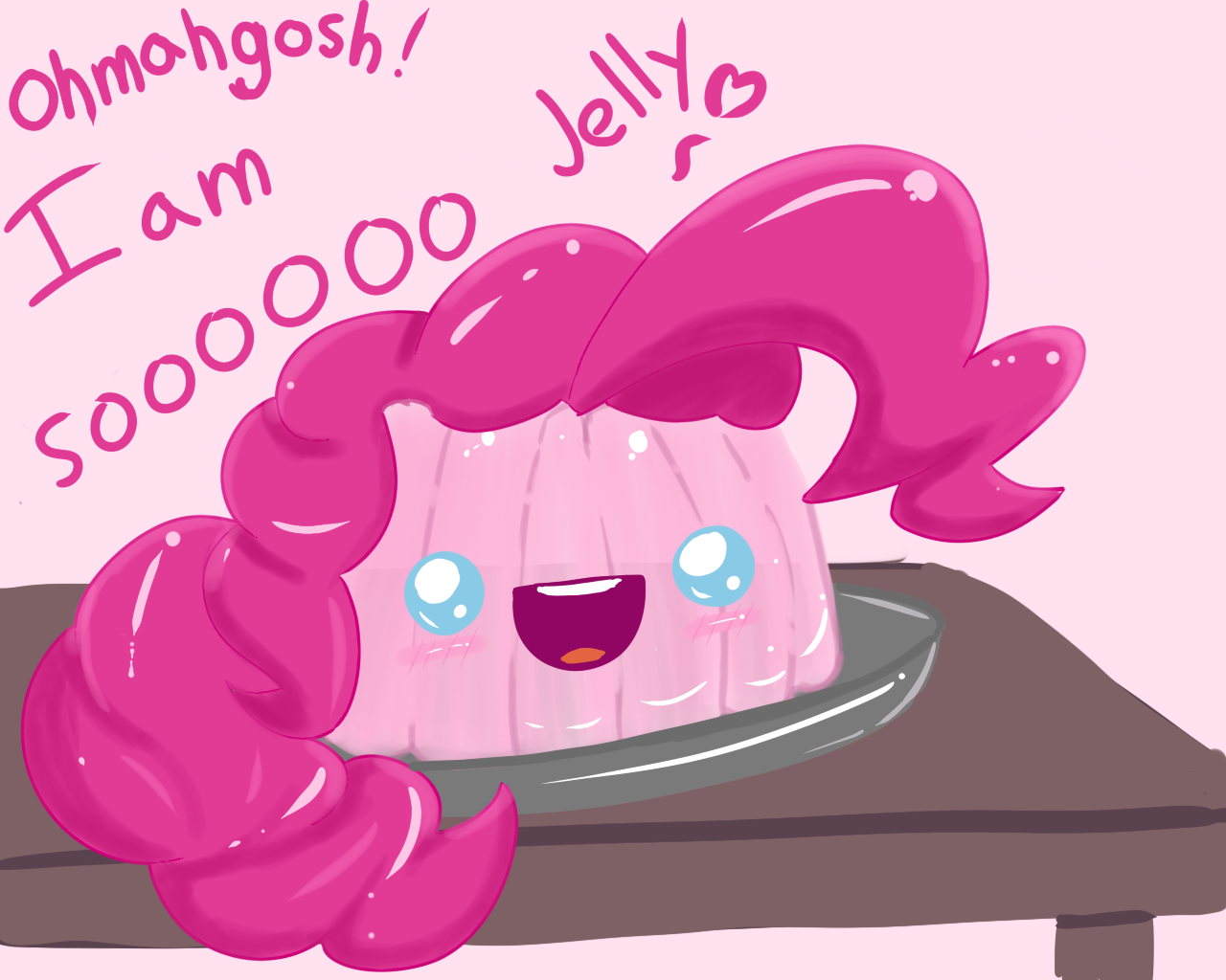 #281634 - safe, artist:acharmingpony, pinkie pie, gelatin, inanimate tf ...