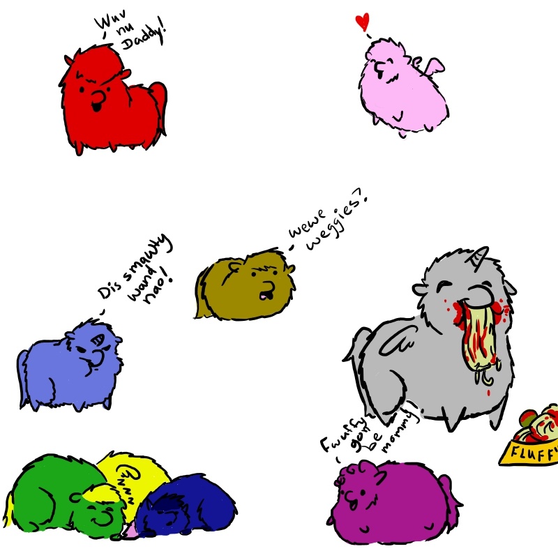 #282581 - safe, fluffy pony, amputee, cheek puffing, dam, doodles ...