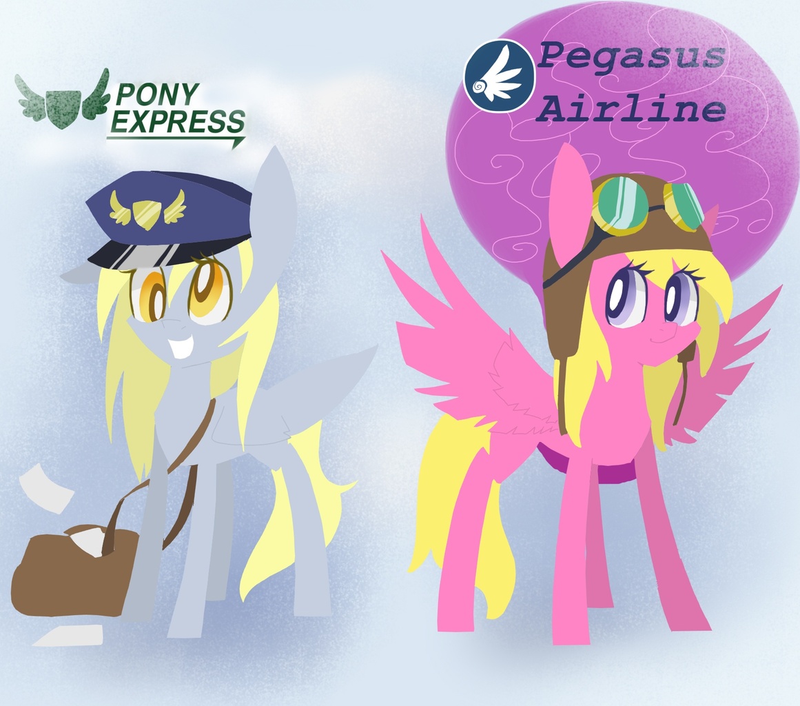 #261276 - safe, artist:silbersternenlicht, cherry berry, derpy hooves ...