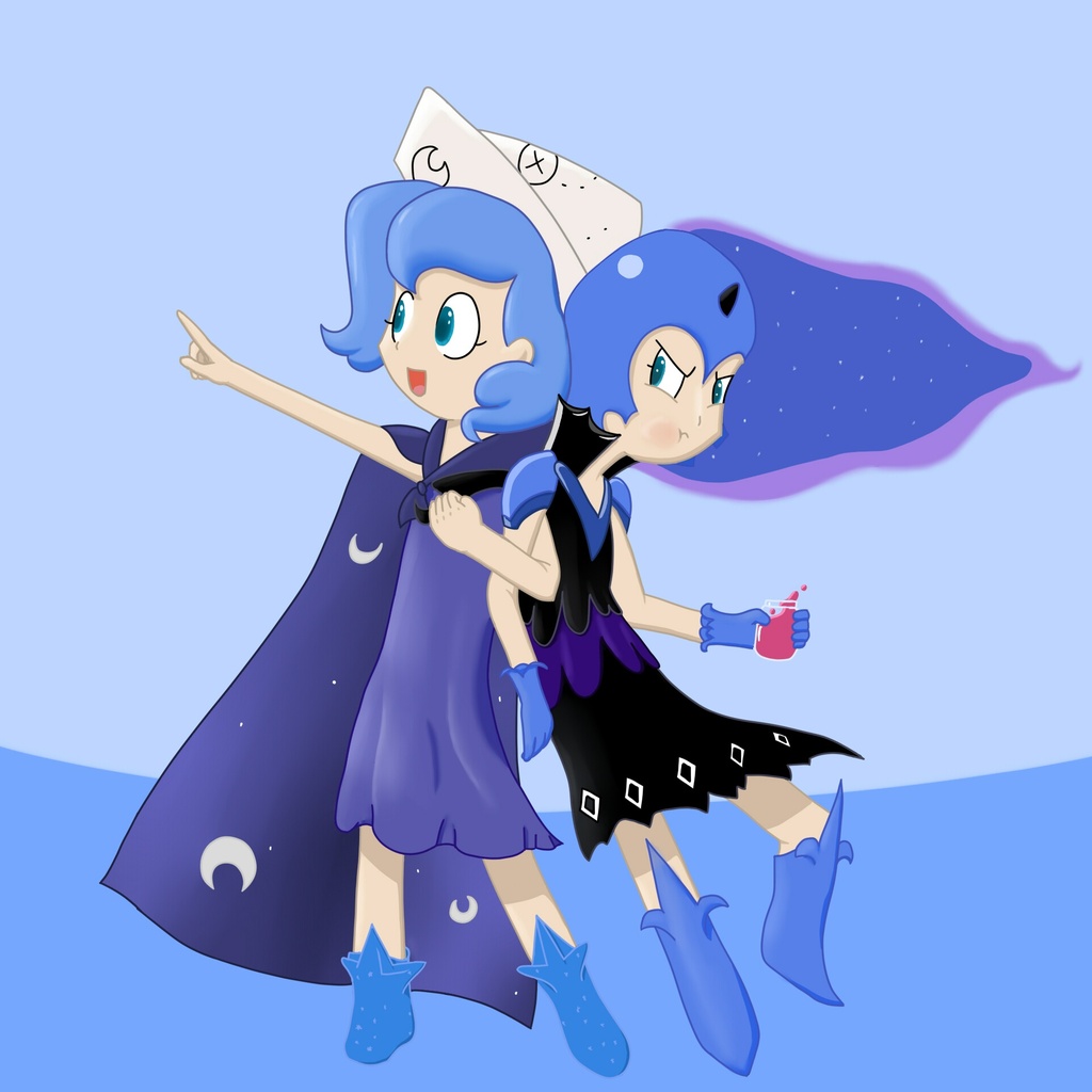 #261325 - safe, artist:chirin98, nightmare moon, princess luna, human ...