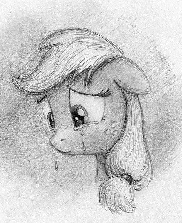 #283371 - safe, artist:magfen, applejack, earth pony, pony, g4, crying ...