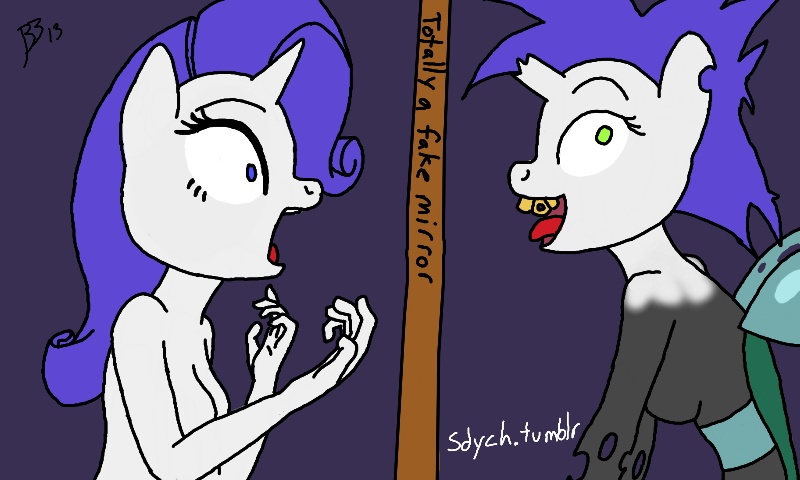 264739 Questionable Artist Sdych Queen Chrysalis Rarity Anthro