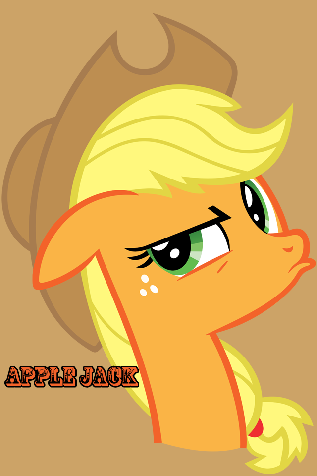 #293613 - safe, applejack, g4, iphone wallpaper, text - Derpibooru