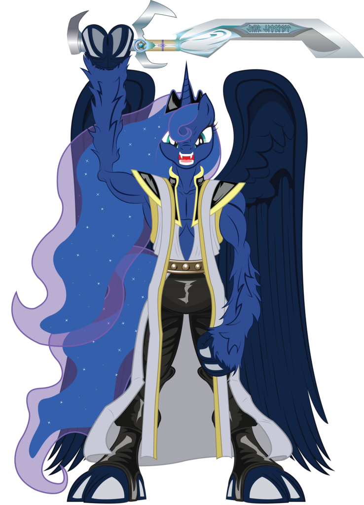 #301029 - semi-grimdark, artist:bob401, princess luna, anthro, g4 ...