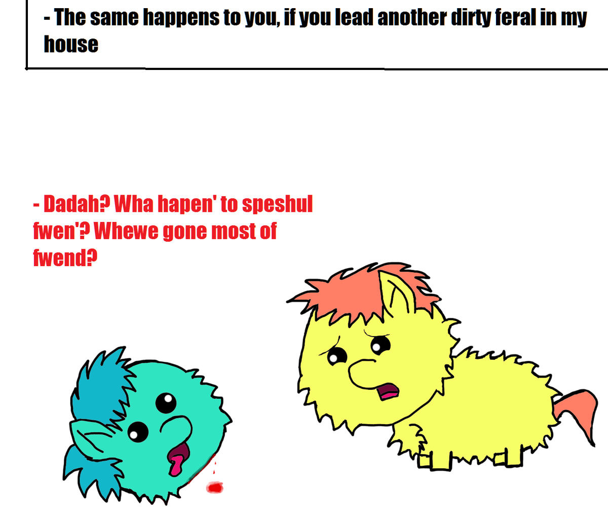 #301099 - artist needed, semi-grimdark, fluffy pony, blood, dead ...