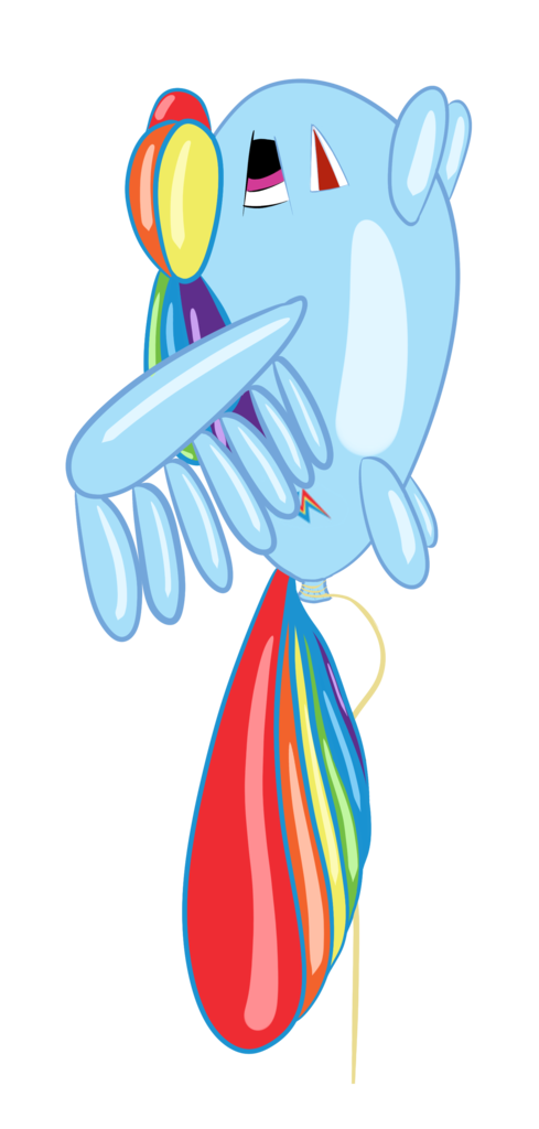 #285906 - safe, artist:michinix, rainbow dash, balloon pony, inflatable ...