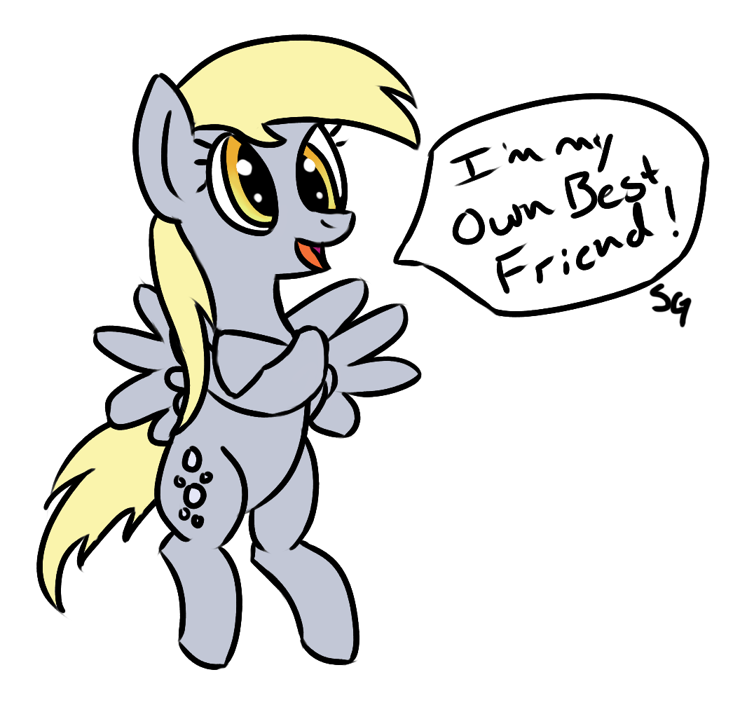 #303753 - safe, artist:saine grey, derpy hooves, pegasus, pony, female, forever alone ...