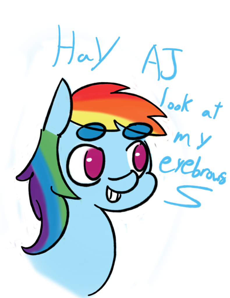 #303777 - artist needed, safe, rainbow dash, eyebrows - Derpibooru