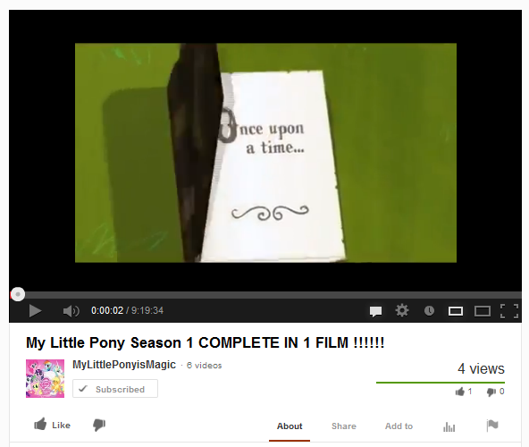 #304744 - safe, g4, season 1, youtube, youtube link - Derpibooru