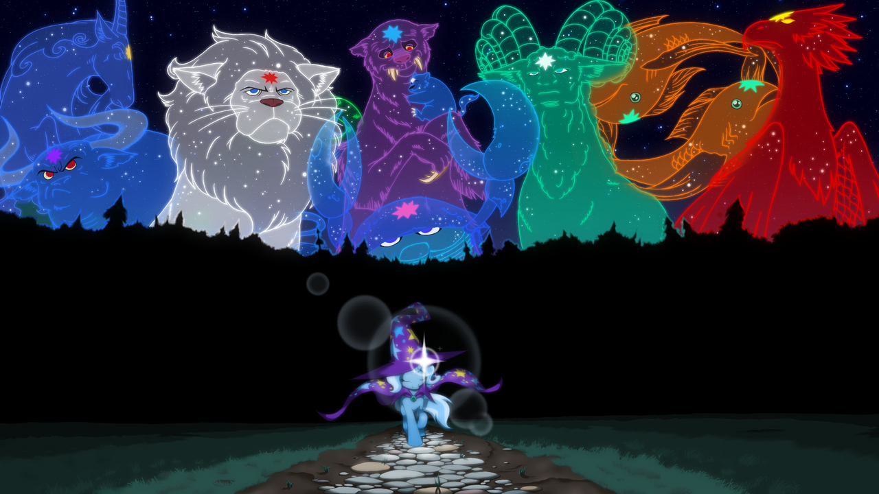 #306180 - dead source, safe, artist:paradise-wonder, trixie, bear, big ...