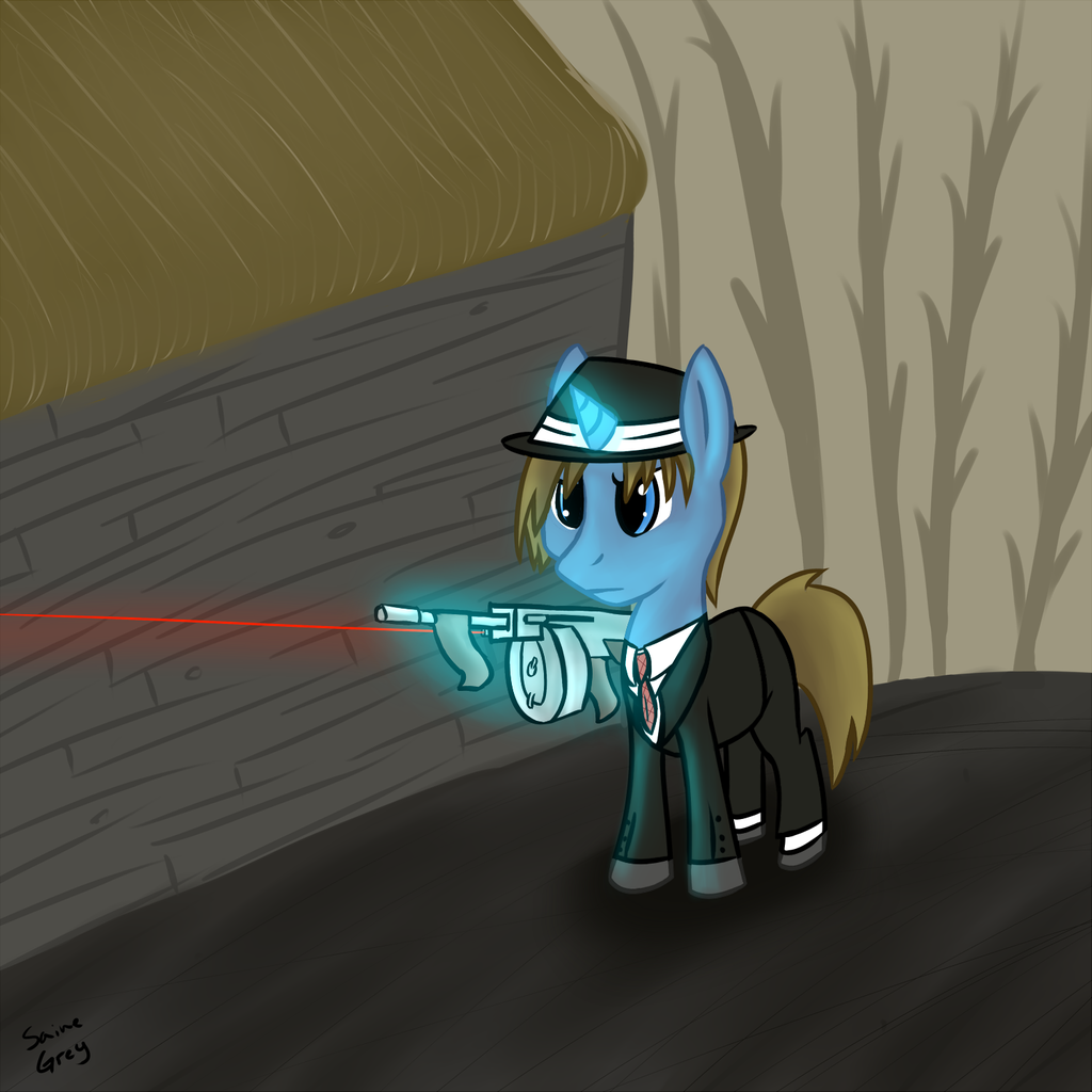 #310630 - safe, artist:saine grey, drum magazine, gun, leon s. kennedy ...