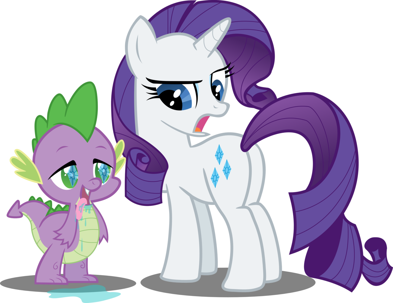 #287234 - safe, artist:sansbox, rarity, spike, dragon, unicorn, butt ...