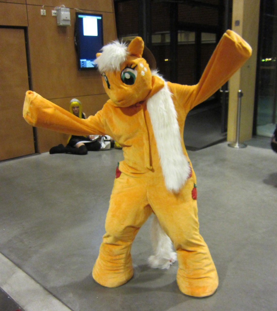 #312230 - safe, artist:lanvil, applejack, human, cosplay, fursuit, irl ...