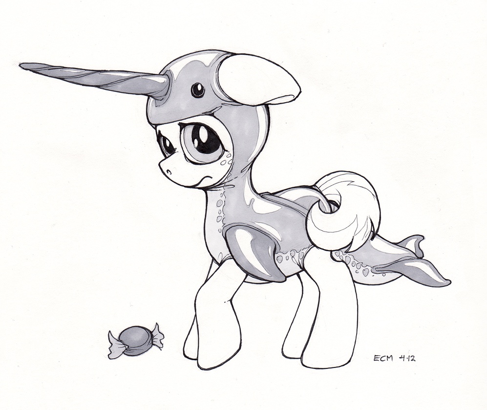 #287768 - safe, artist:ecmajor, babs seed, narwhal, narwhal pony, pony ...