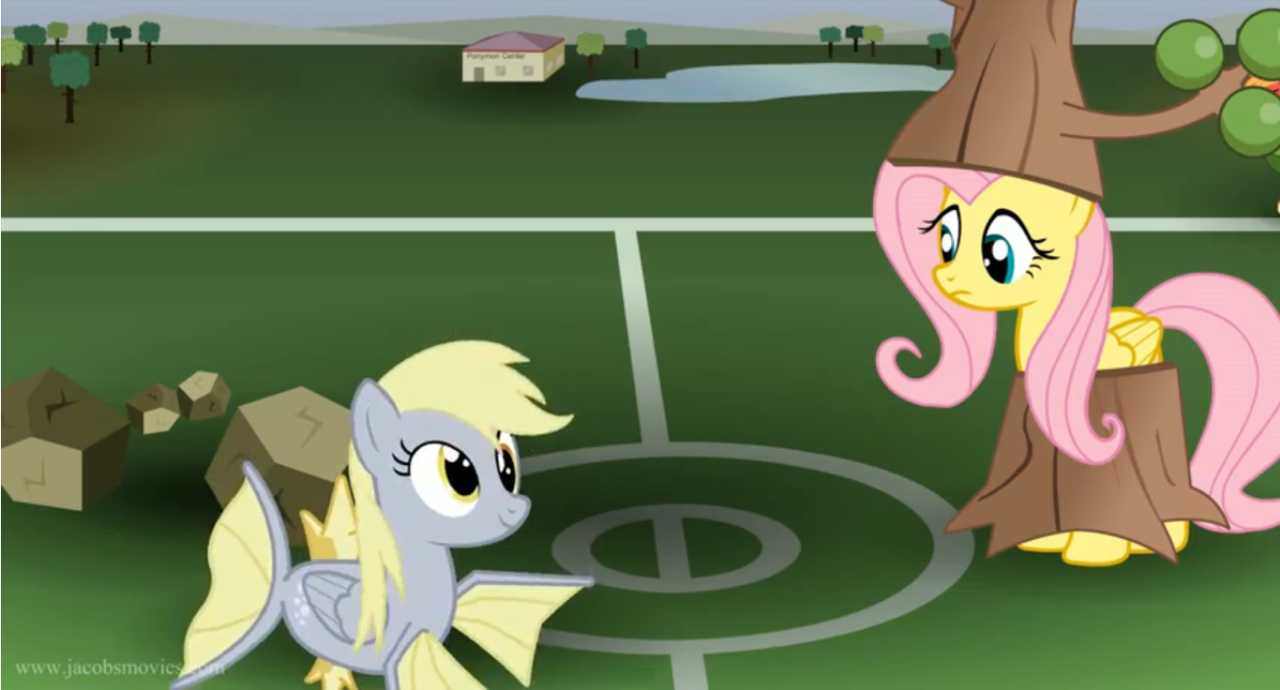 #287924 - safe, artist:jacob kitts, derpy hooves, fluttershy, magikarp, pegasus, poképony, pony ...