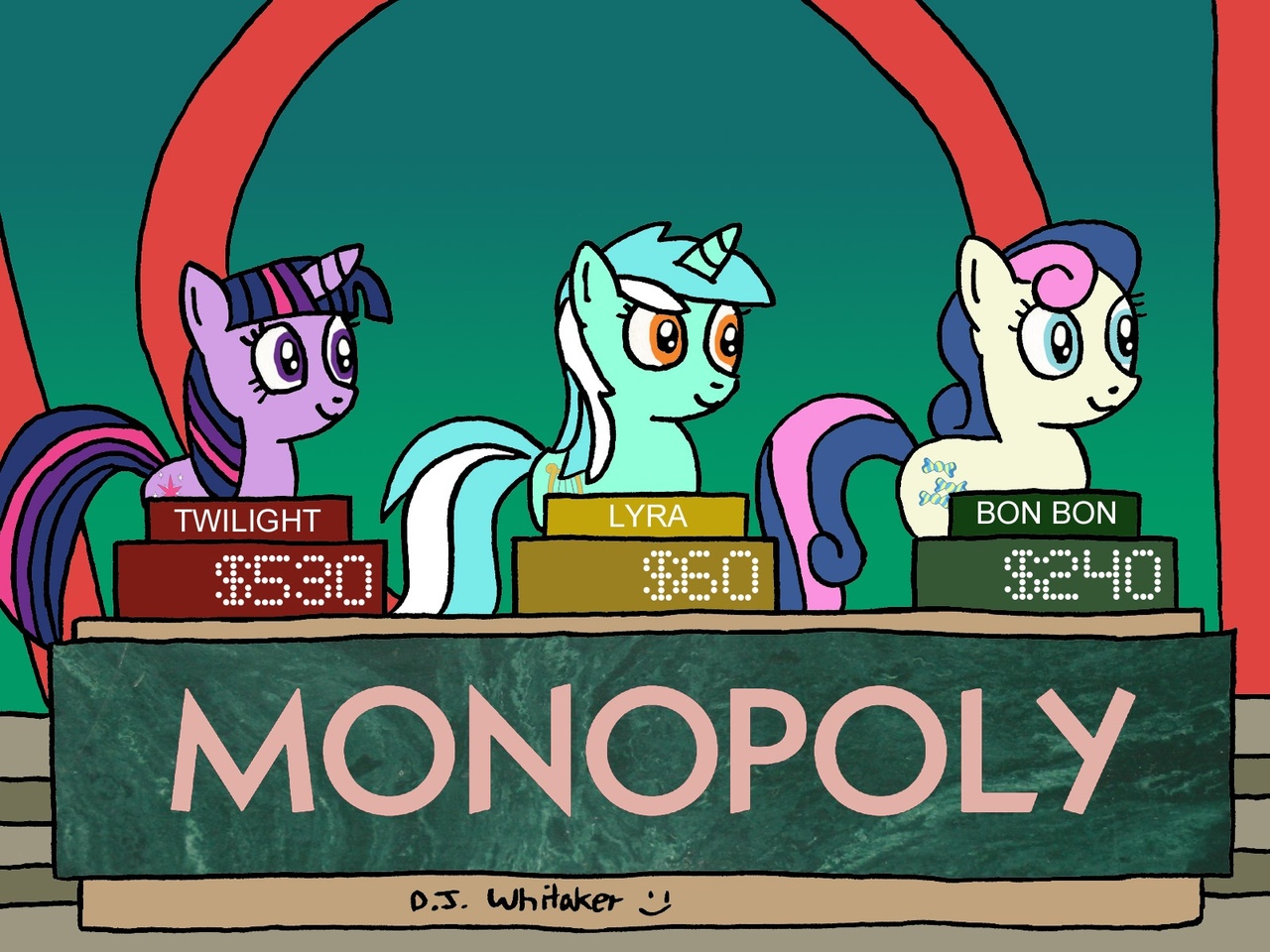 #327528 - safe, artist:djgames, bon bon, lyra heartstrings, sweetie ...