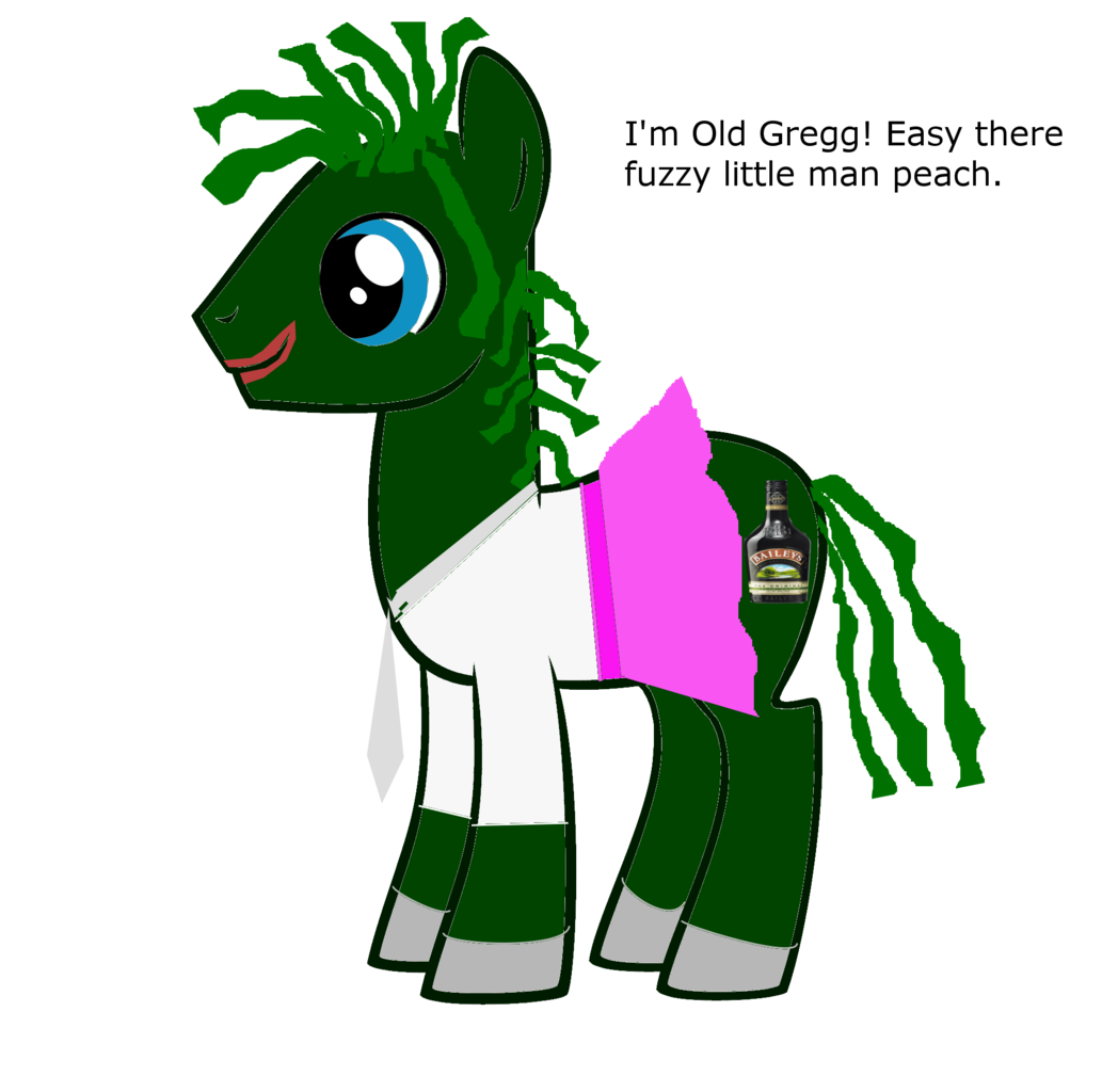 #327854 - safe, artist:bucky, pony, dialogue, old gregg, ponified ...