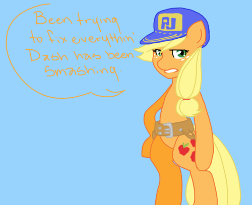 #332357 - safe, artist:jennie-lynne, applejack, pony, g4, bipedal ...
