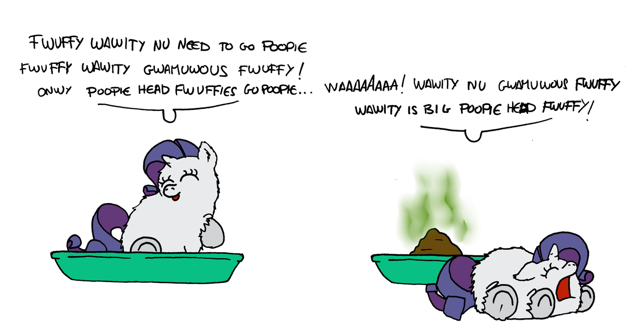 #333336 - safe, artist:coalheart, rarity, fluffy pony, g4, litterbox ...