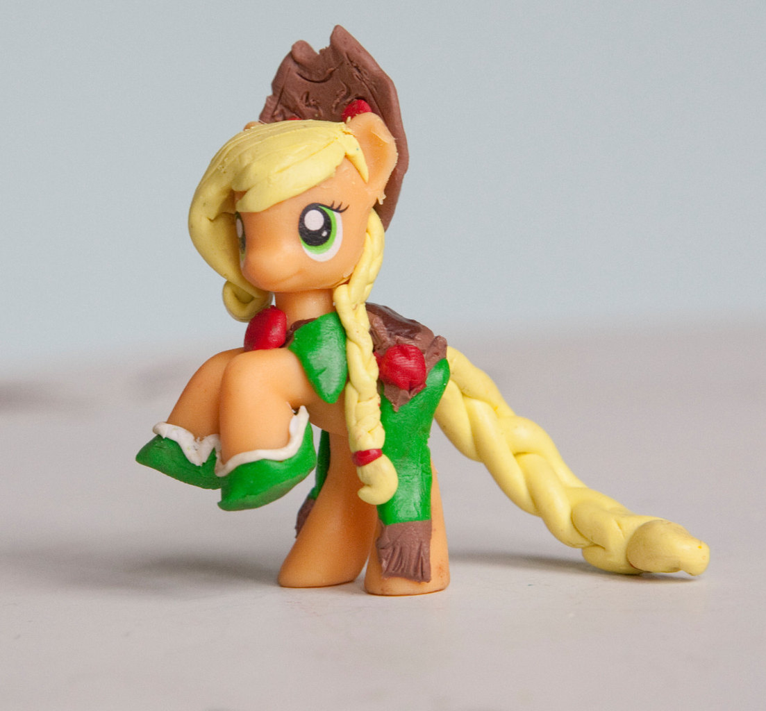 #334410 - safe, applejack, g4, clothes, customized toy, dress, female ...