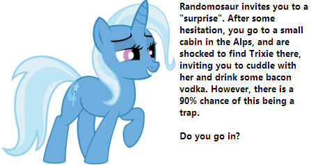 #316002 - safe, trixie, g4, bacon vodka, bedroom eyes, bronybait, text ...