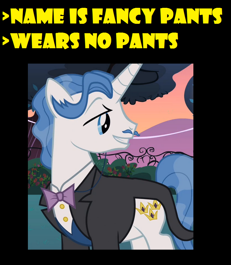 #316087 - safe, fancypants, meta, yellow words - Derpibooru