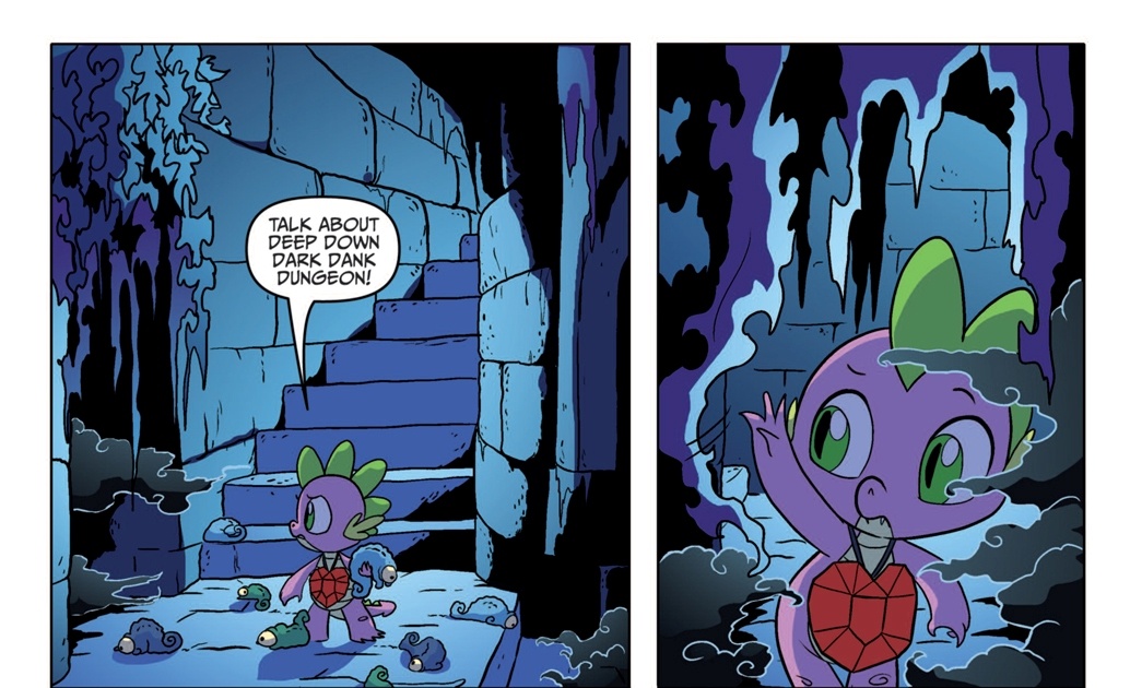 #316913 - safe, artist:amy mebberson, idw, official comic, spike, slug ...