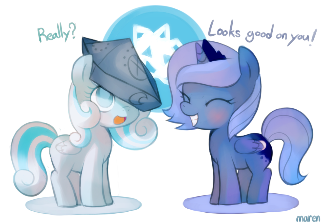 Safe Artist Maren Princess Luna Oc Oc Snowdrop Pony G