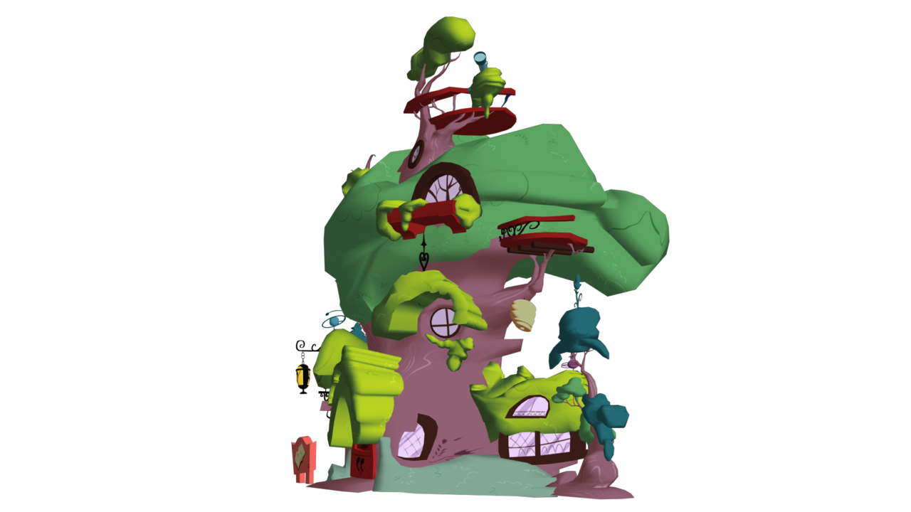 #319192 - safe, 3d, golden oaks library, ponyville - Derpibooru