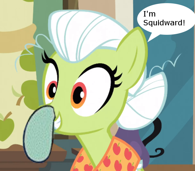 #320496 - safe, granny smith, g4, facelift, male, nose, opposite day ...